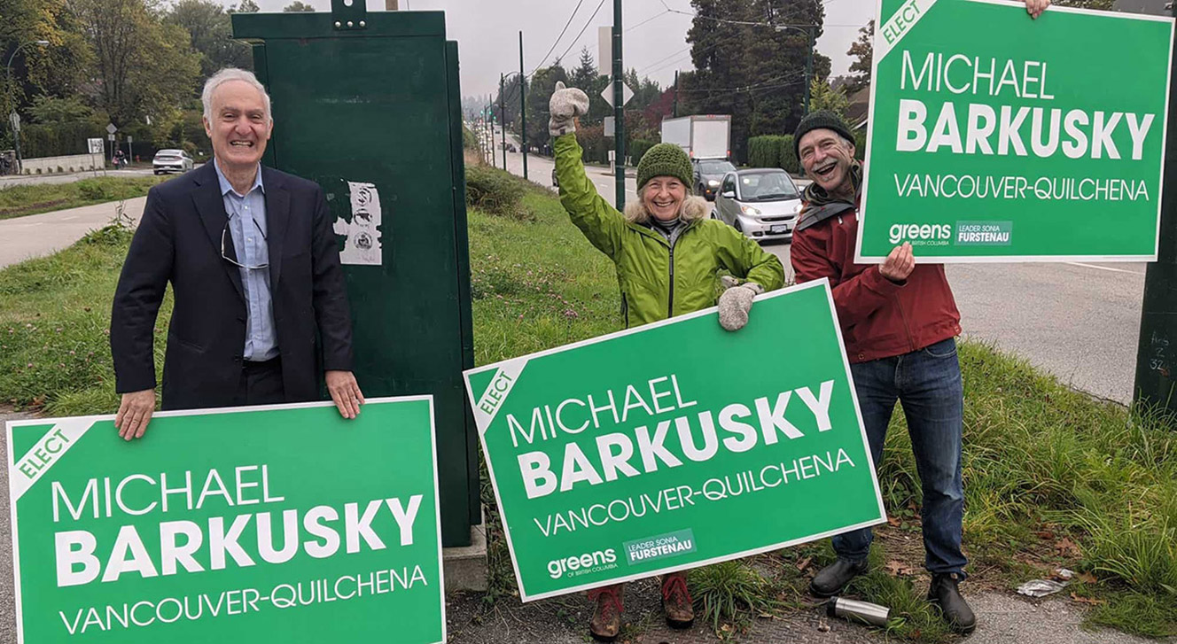 BC Green Party candidate and small business owner Michael Barkusky ...