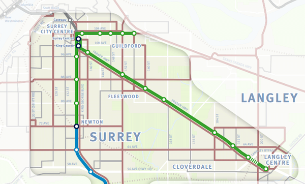 Tories promise $700 million for light-rail lines in Surrey - BCBusiness